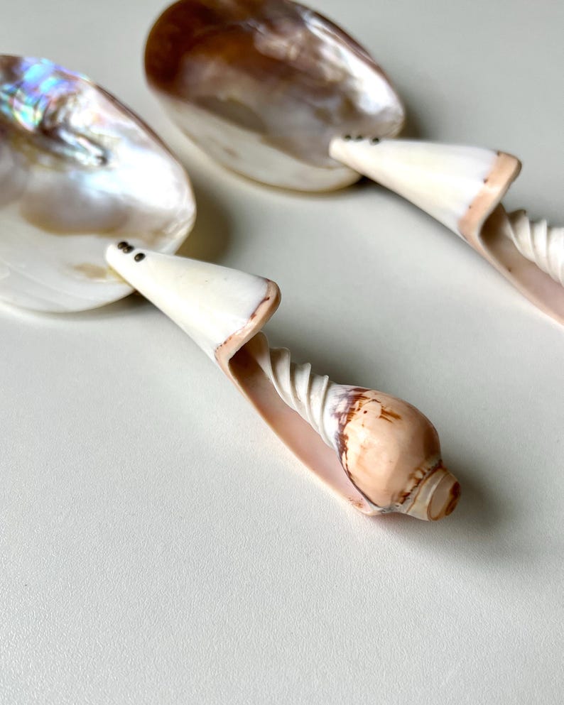 Antique Mother-of-pearl Serving Spoon | Vintage Handmade Large Caviar ...