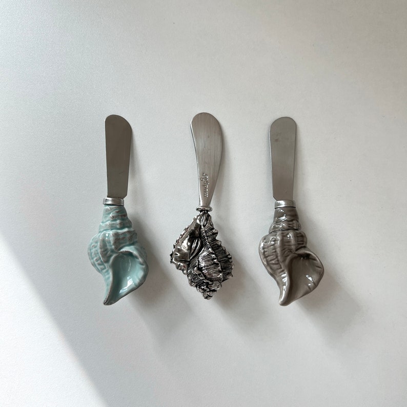 Vintage Butter Knife With Shell Handle Stainless Steel Butter Spreader ...