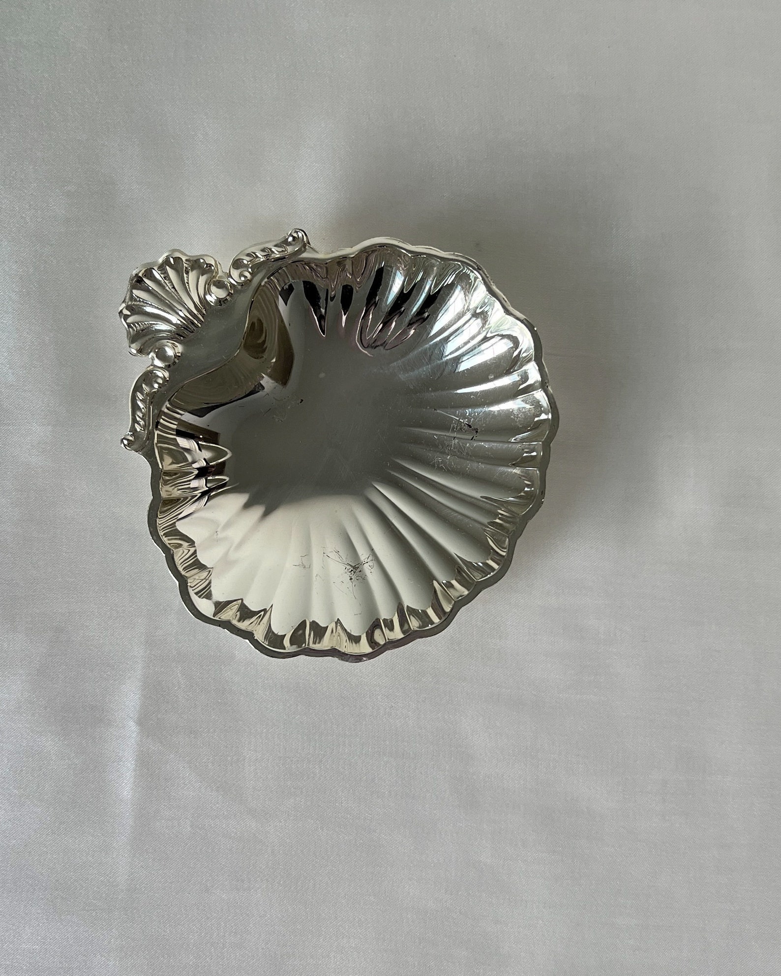 Vintage Silver Plated Shell Dish Metal Clam Scallop Seashell Germany ...