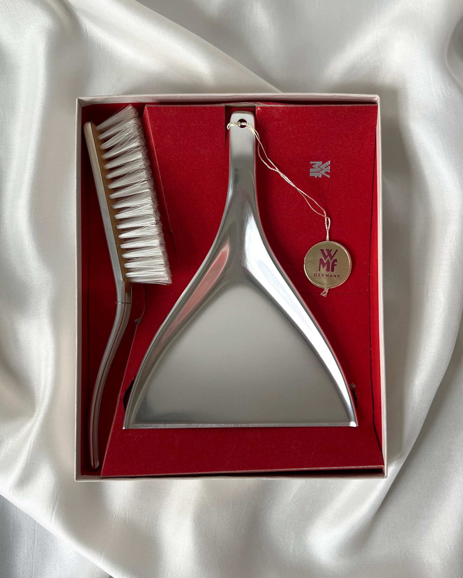 Vintage WMF Brass Table Broom and Scoop Set | 2 Piece Silver Plated ...