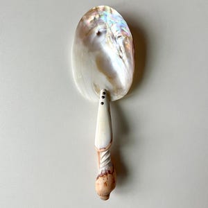 Antique Mother-of-pearl Serving Spoon | Vintage Handmade Large Caviar ...
