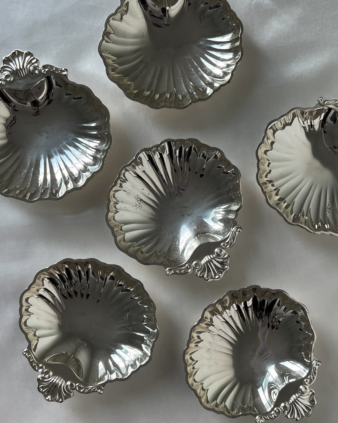 Vintage Silver Plated Shell Dish Metal Clam Scallop Seashell Germany ...