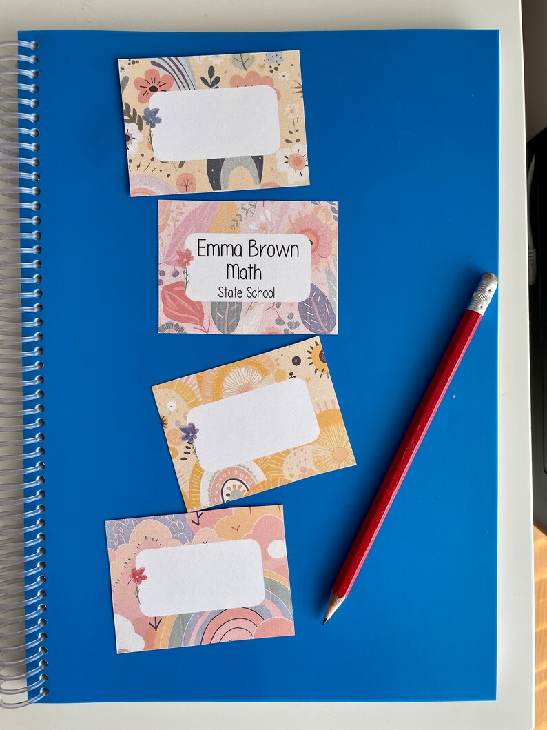 School Book Labels With Cute Design Back to School Printable - Etsy