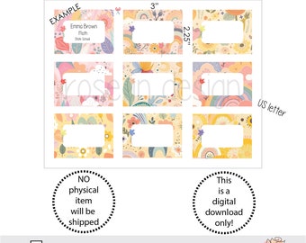 School Book Labels With Cute Animals Back to School Printable for Kids ...