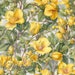 Yellow Watercolor Floral Digital Paper - 12 Tiled Vintage Flower ...