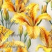 Yellow Watercolor Floral Digital Paper - 12 Tiled Vintage Flower ...