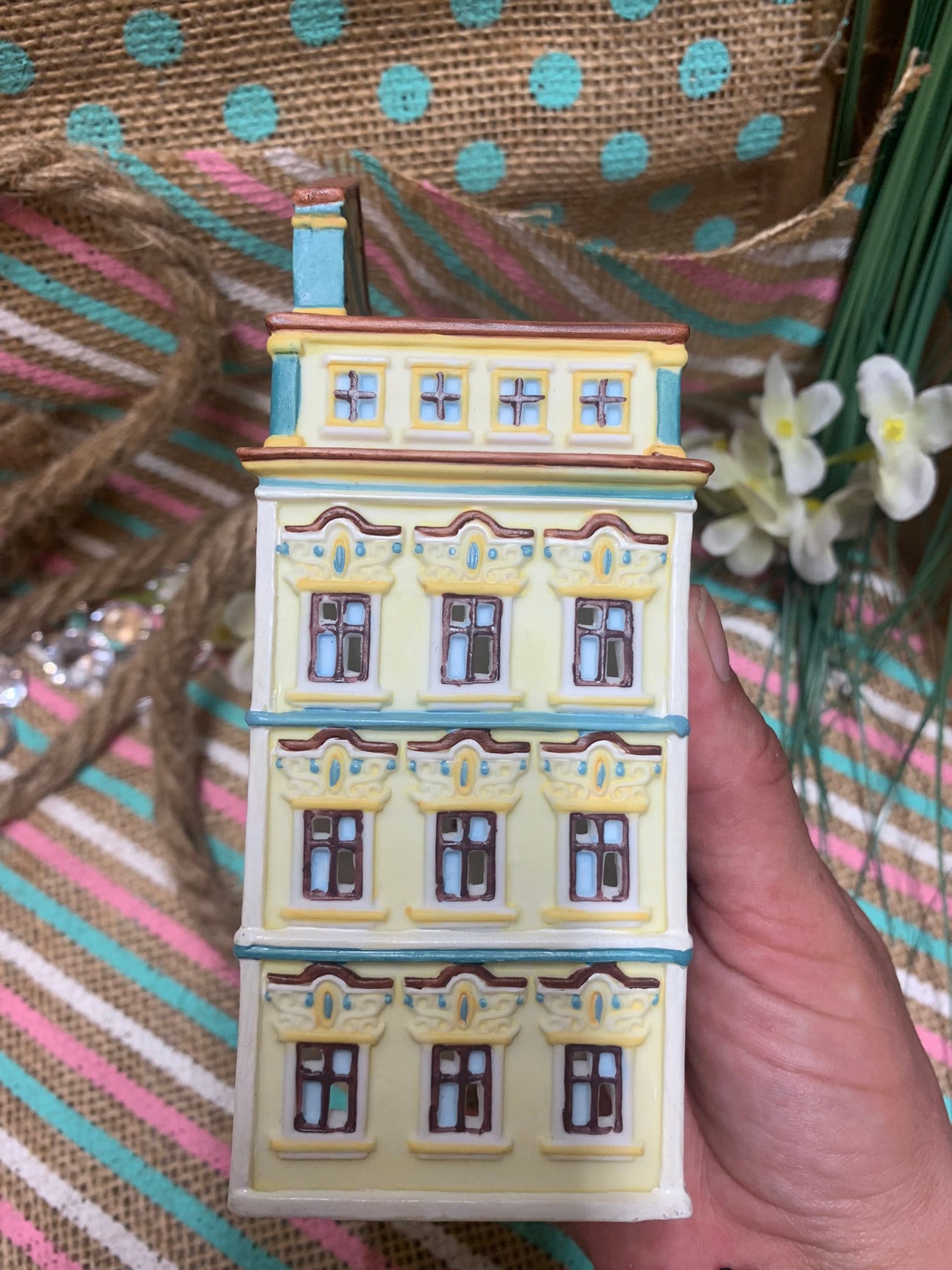 Party Lite House Candle Light Holder New Amsterdam Edition Light up ...