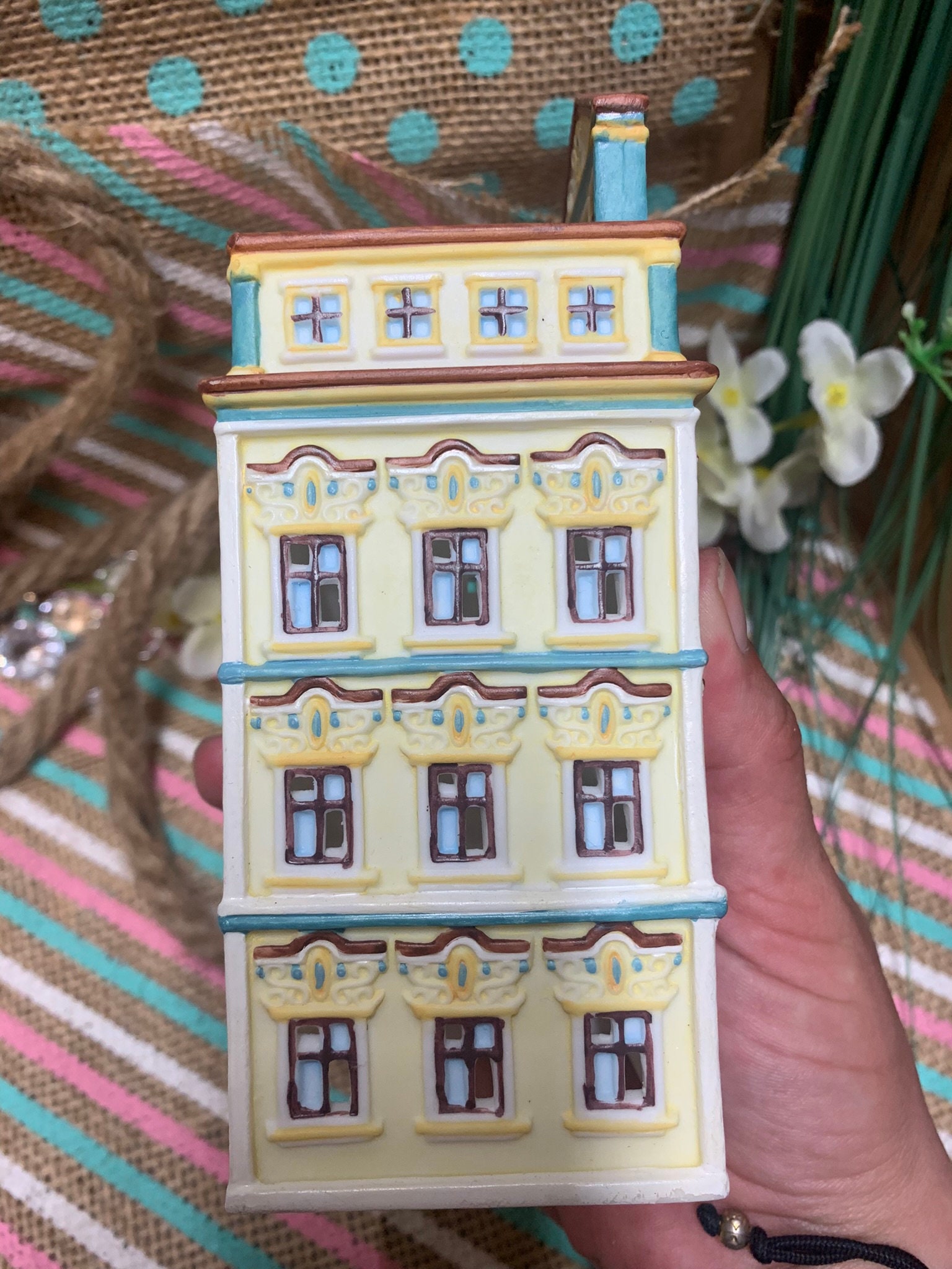 Party Lite House Candle Light Holder New Amsterdam Edition Light up ...