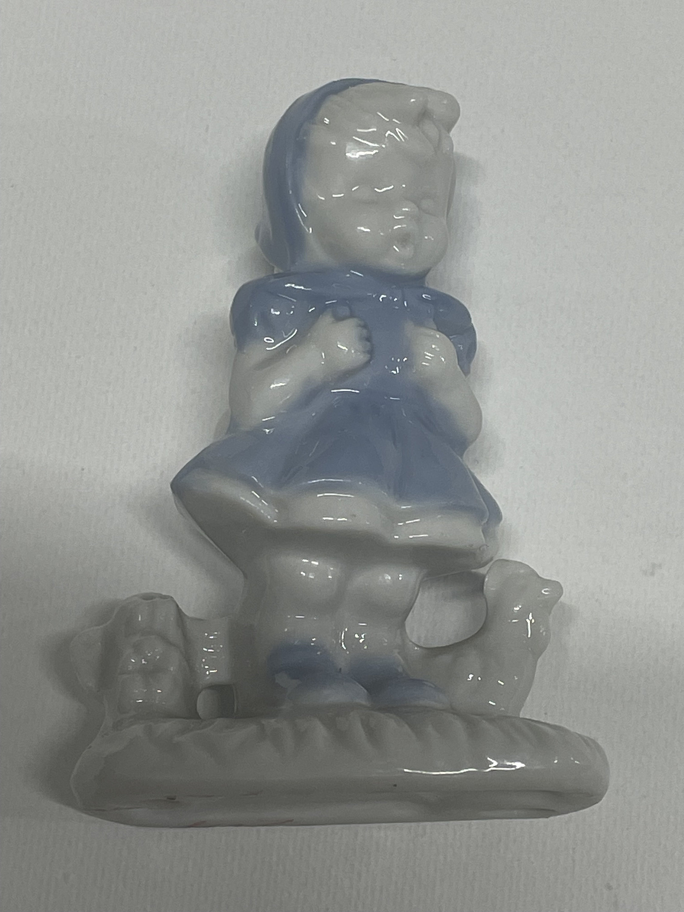 Enesco Little Girl Figurine Vintage Blue Girl Collection - Etsy