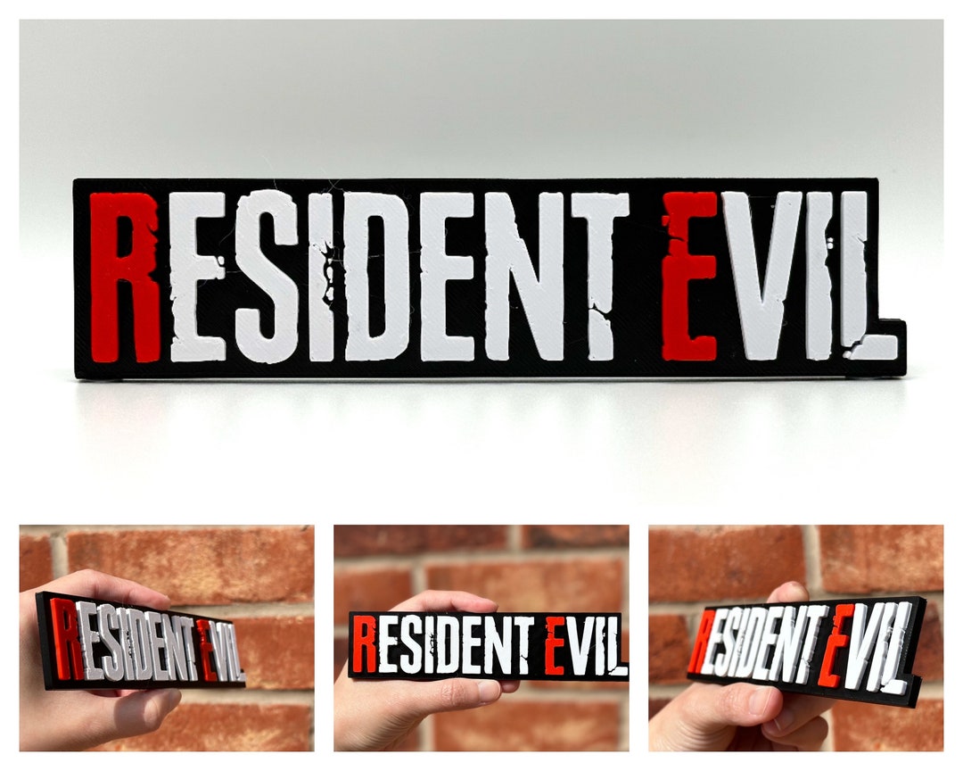 Resident Evil Logo 3D Signshelf Displayclassic Video Games - Etsy