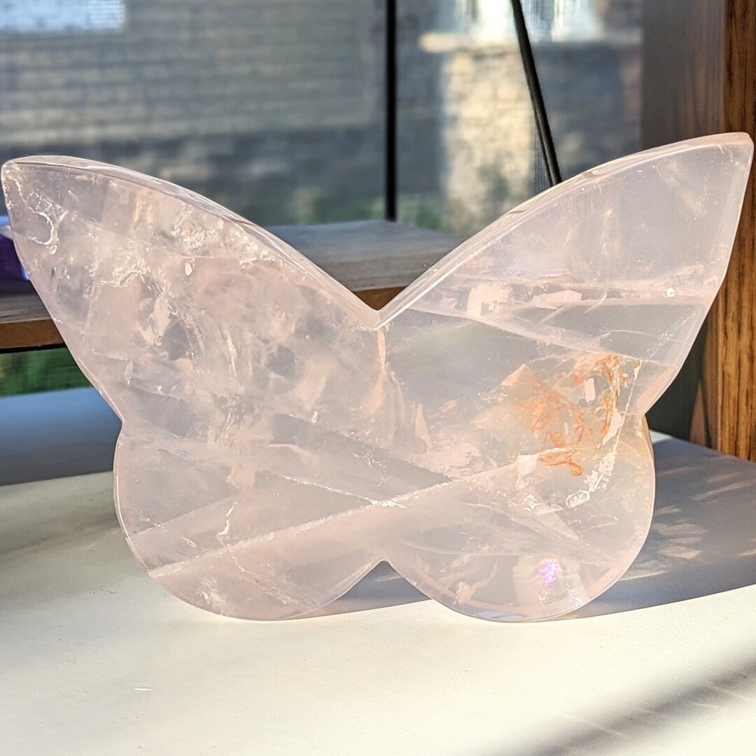 Rose Quartz Butterfly - Etsy