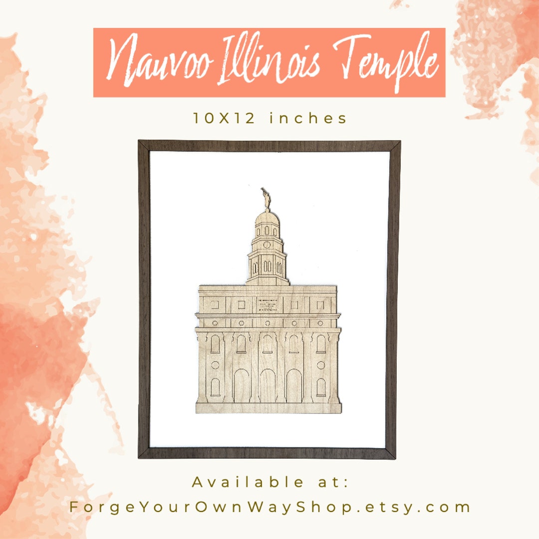 Nauvoo Ill Temple Sign, Temple Decor, Wood Temple Sign, Wedding Gift ...