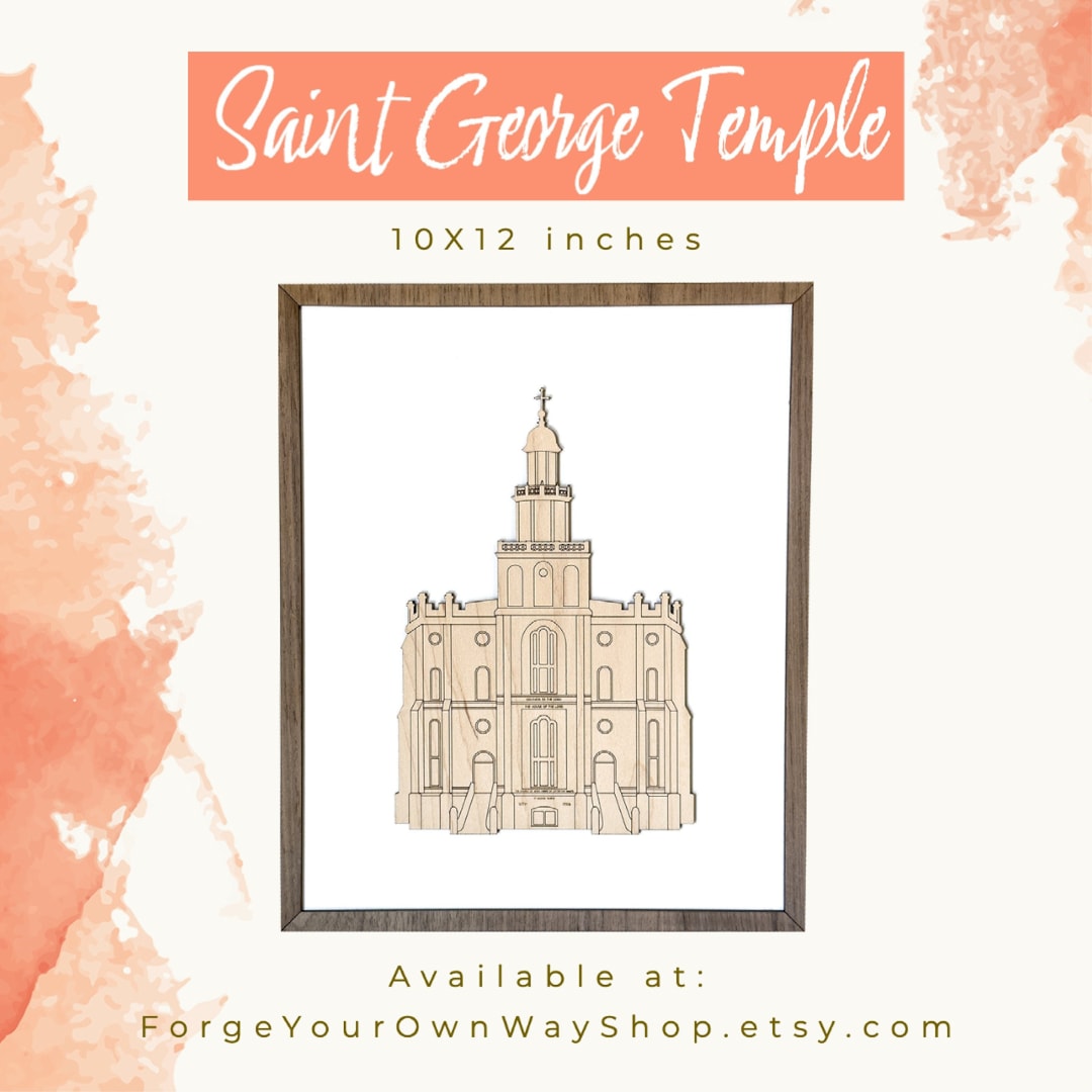 St George Utah Temple Sign, Temple Decor, Wood Temple Sign, Wedding ...