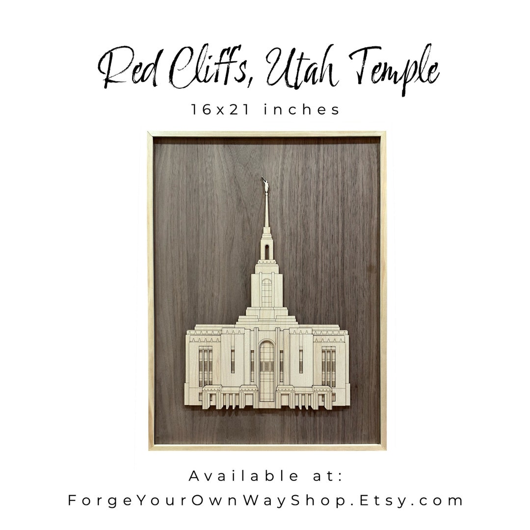 Red Cliffs Temple Sign, Personalized Temple Sign, Wood Temple Sign, LDS ...
