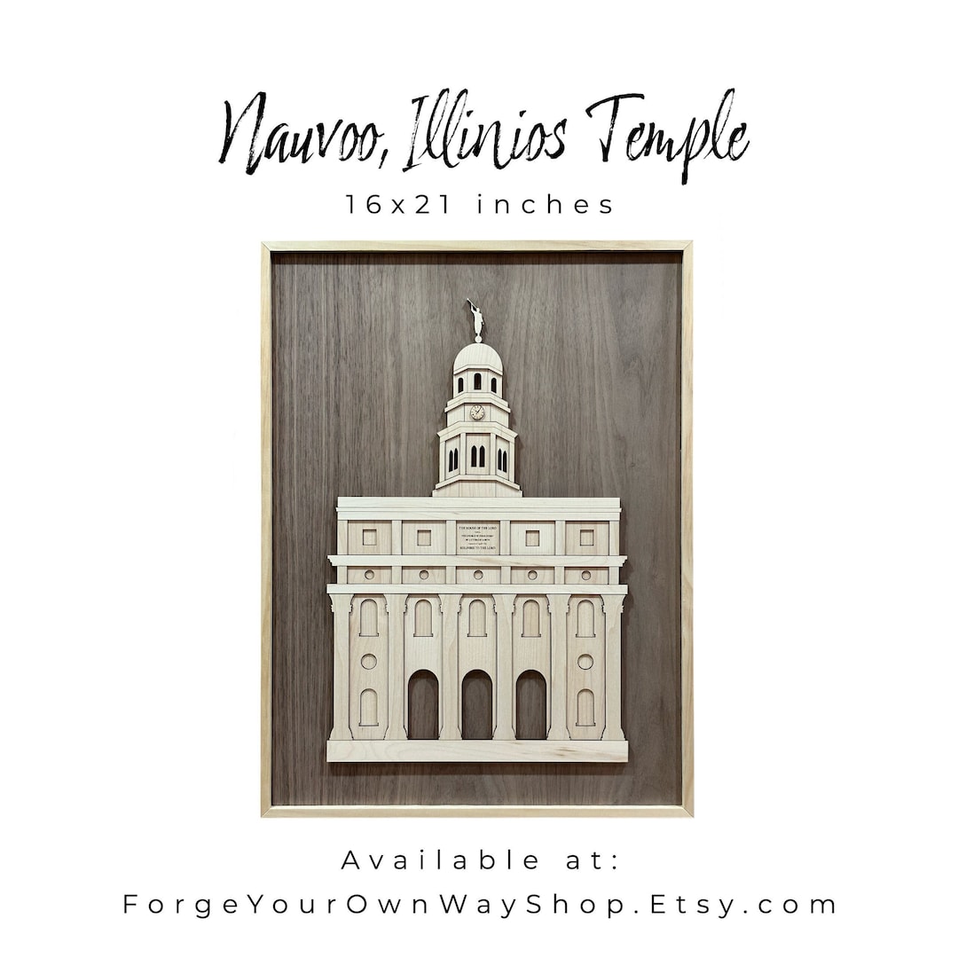Nauvoo Temple Sign, Personalized Temple Sign, Wood Temple Sign, LDS ...