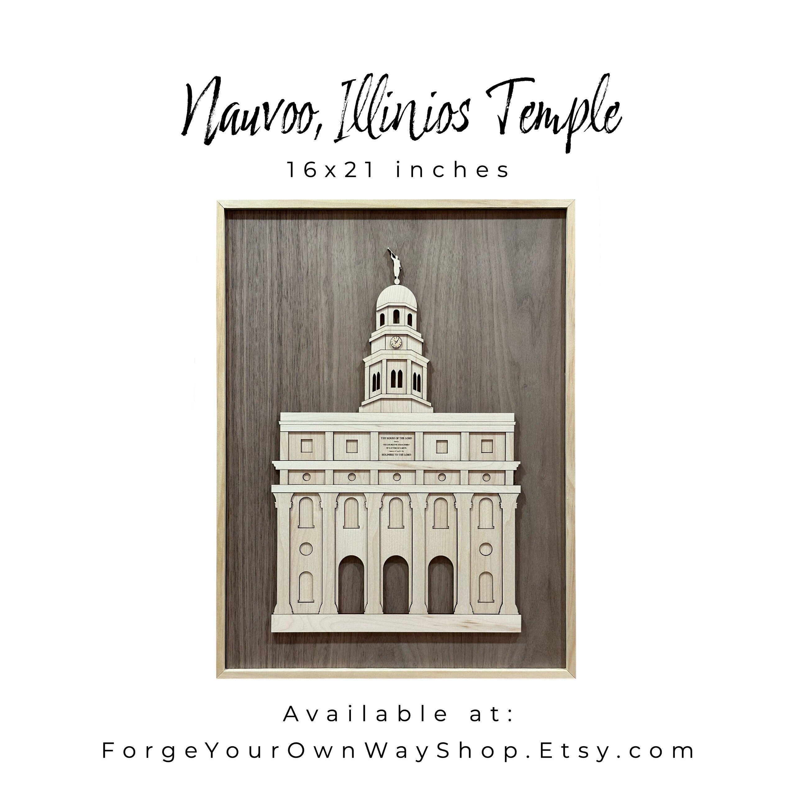 Nauvoo Temple Sign, Personalized Temple Sign, Wood Temple Sign, LDS ...