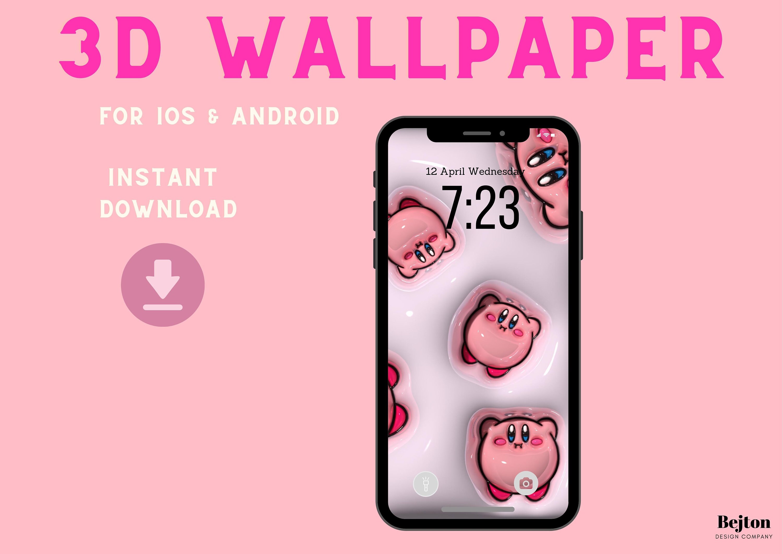 Trending 3D Kirby Wallpaper, iPhone Wallpaper Bundle, Lock Screen, Cute ...