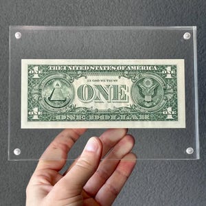 Unique Simpsons Dollar Bill Art Including Clear Acrylic Photo Frame ...