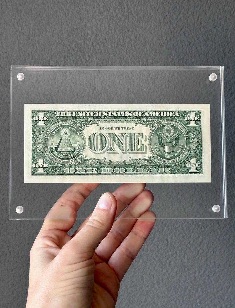 Unique Simpsons Dollar Bill Art Including Clear Acrylic Photo Frame ...