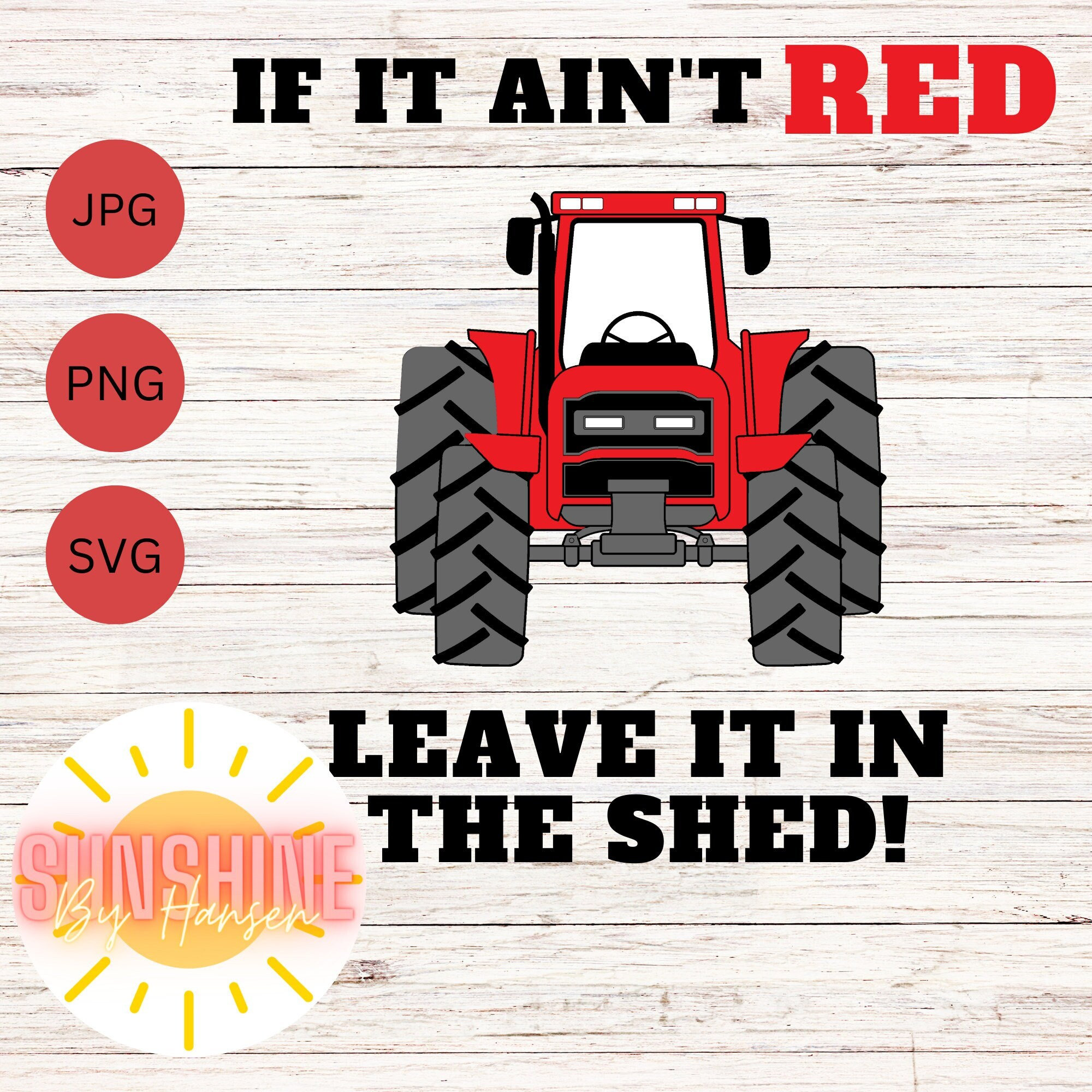Red Tractor SVG Farming Svg Agriculture Vector Graphic Download Gift ...