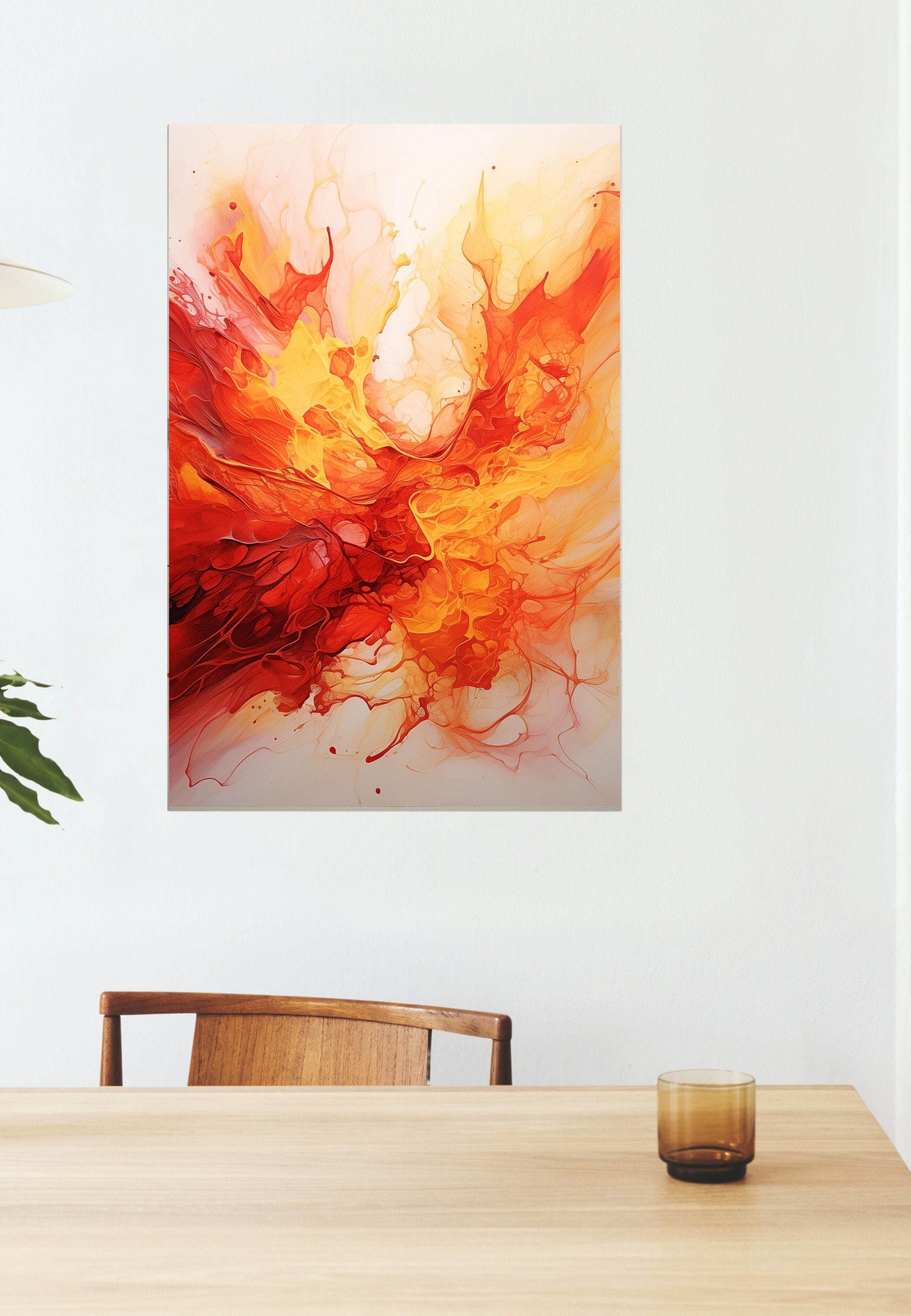 Fire Blaze Symphony PRINTABLE Abstract Painting Wall Decor High ...