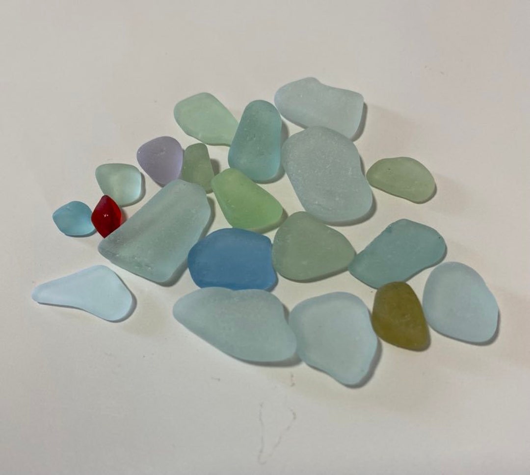 Unique Sea Glass, Red Sea Glass, Light Colors, Beach Glass, Sea Glass ...