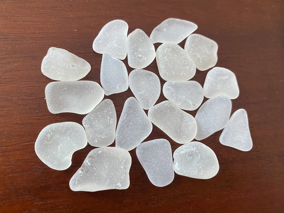 White Sea Glass, Sea Glass, Authentic Beach Glass, White Color Sea ...