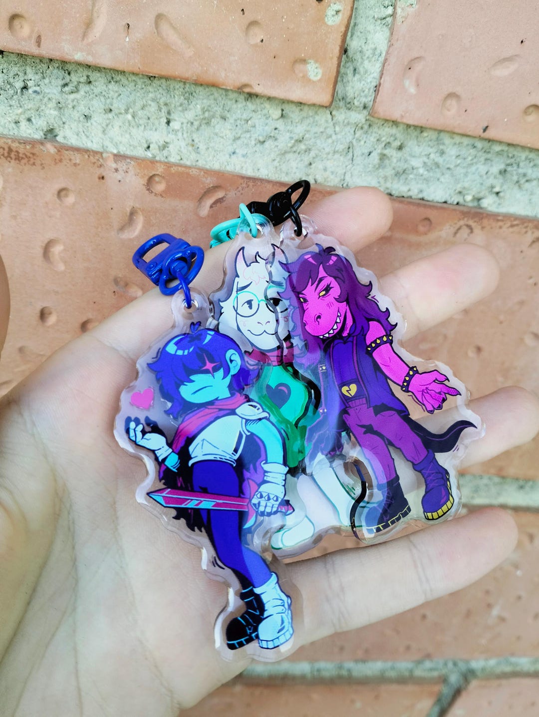 Deltarune Charms - Acrylic Keychains - Susie Charm - Ralsei Charm ...
