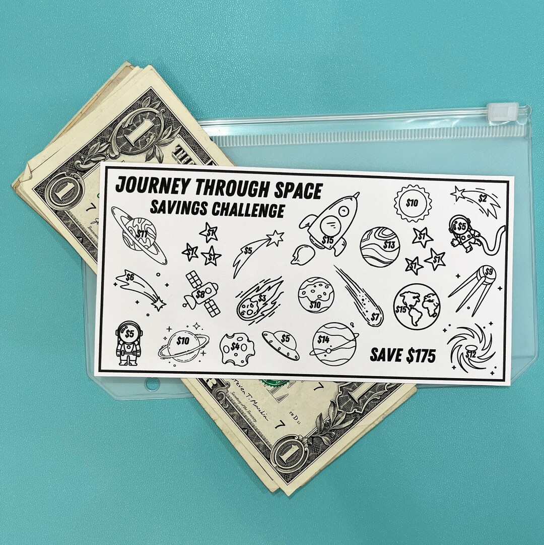 Journey Through Space Savings Challenge Printable | for A6 Cash ...