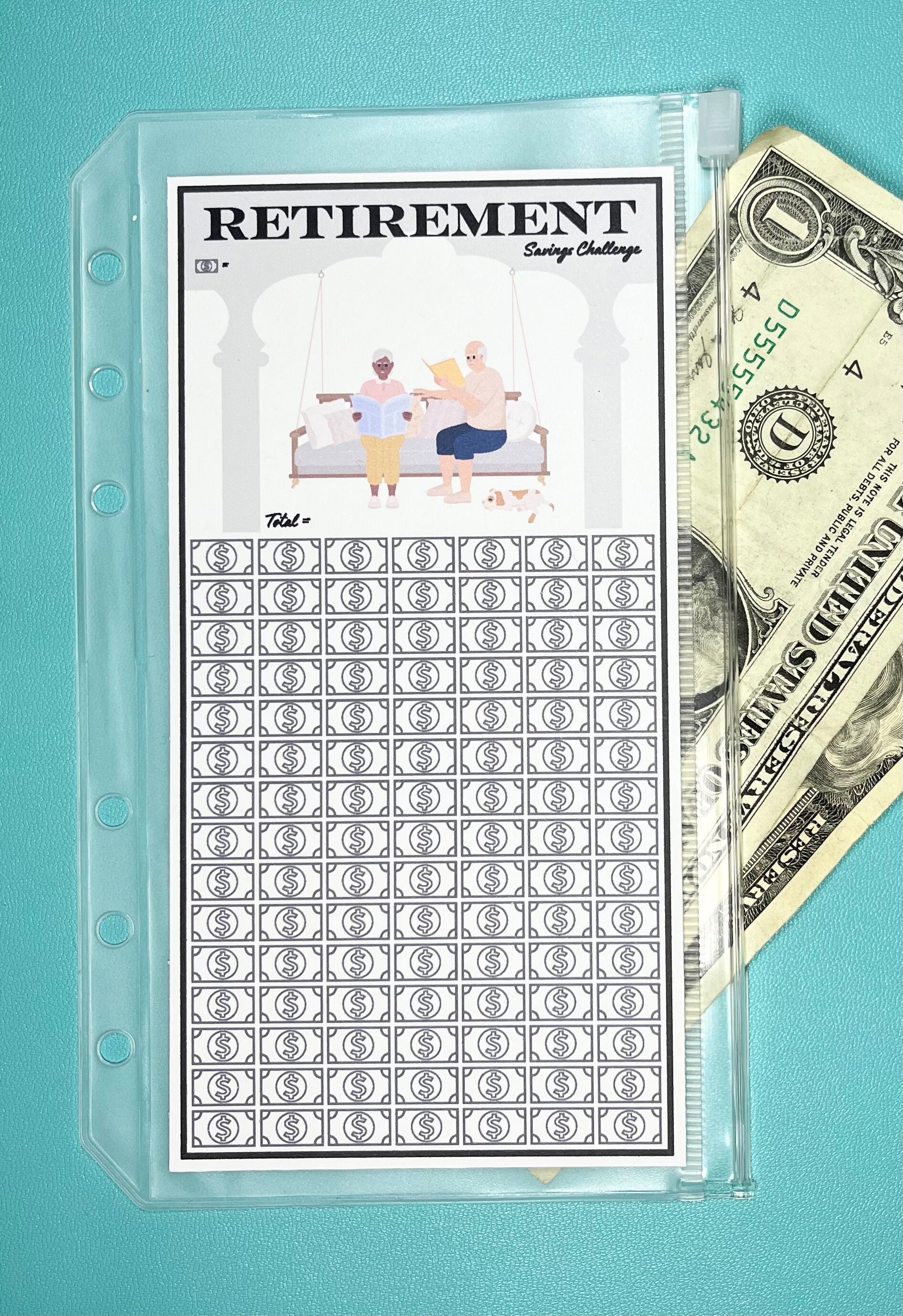 Retirement Savings Challenge Printable | Any Budget | A6 Size - Etsy