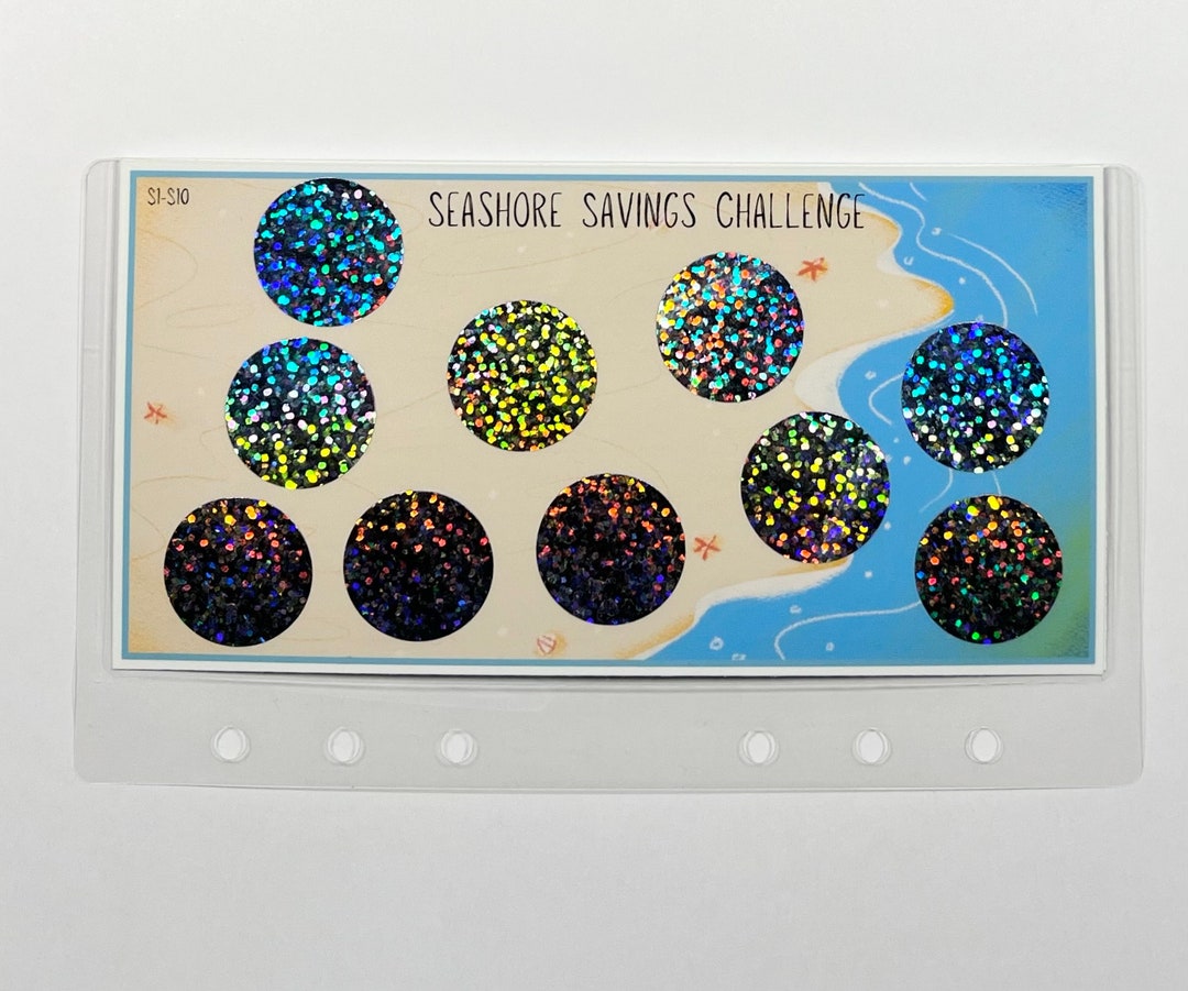 Mystery Scratch off Savings Challenge, Seashore, A6 Size, High or Low ...