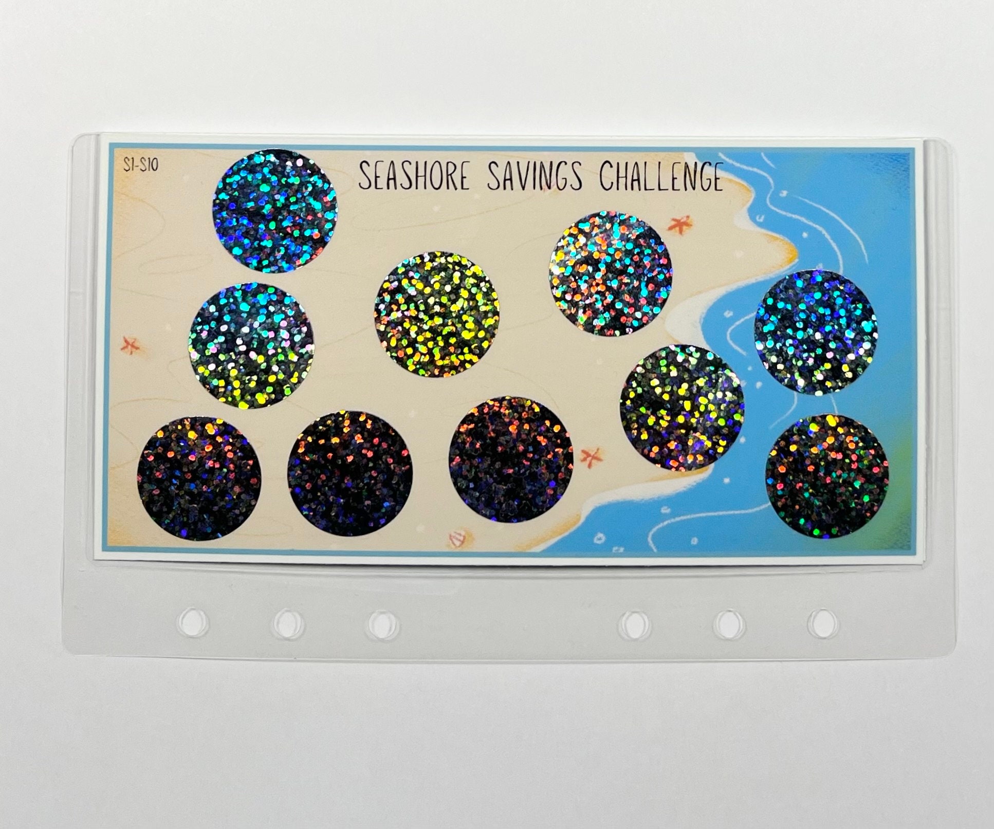 Mystery Scratch off Savings Challenge, Seashore, A6 Size, High or Low ...
