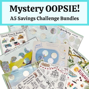 A5 Oopsie Mystery Pack, Savings Challenge Bundle, A5 Size, Imperfect, Seconds - Etsy
