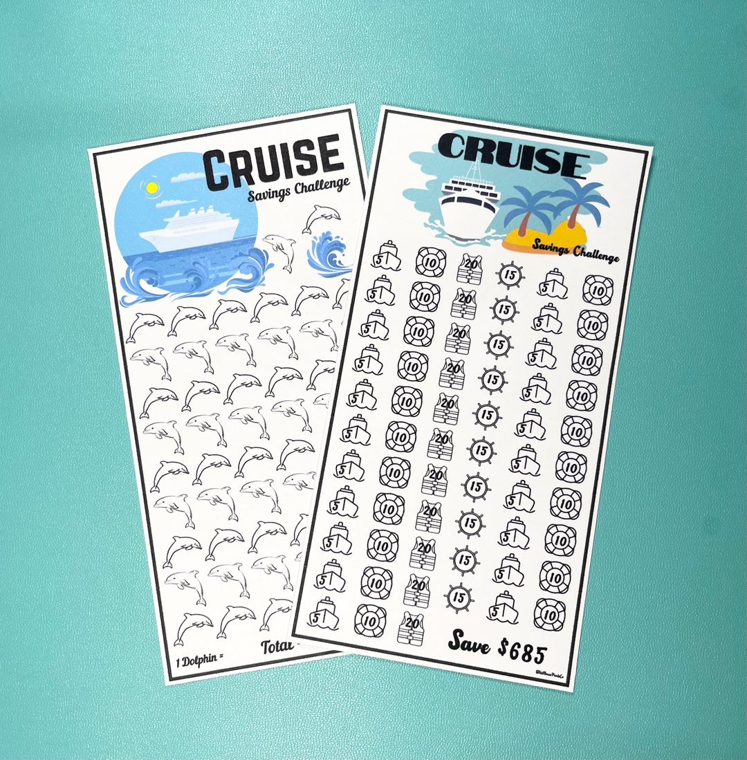 Savings Challenge Printable, Cruise Bundle, Any Budget, for A6 Cash ...