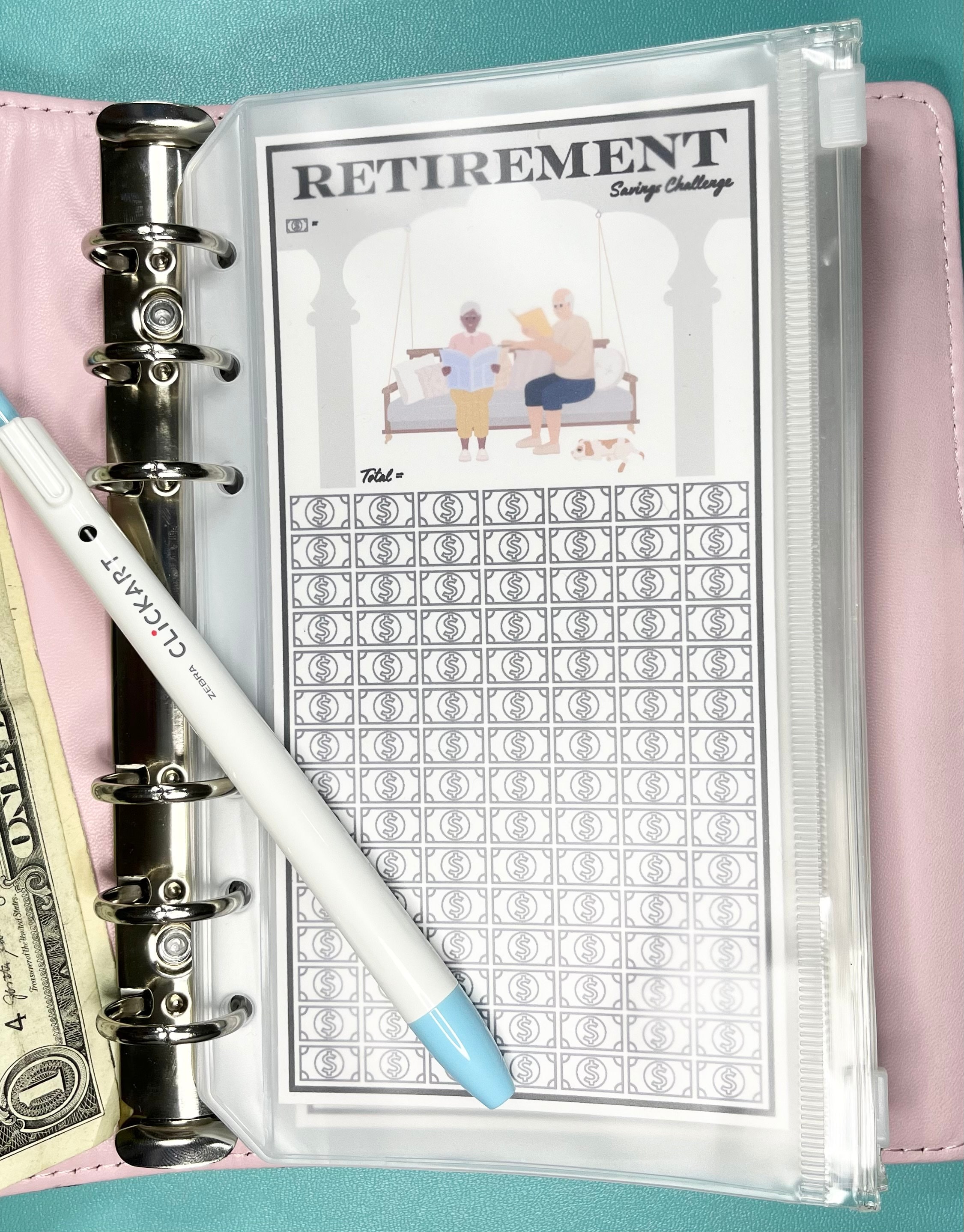 Retirement Savings Challenge Printable | Any Budget | A6 Size - Etsy