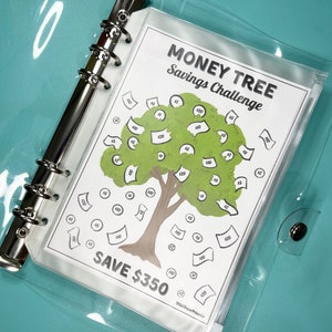 Savings Challenge Printable, Money Tree, 350 Dollar, for A5 Cash ...