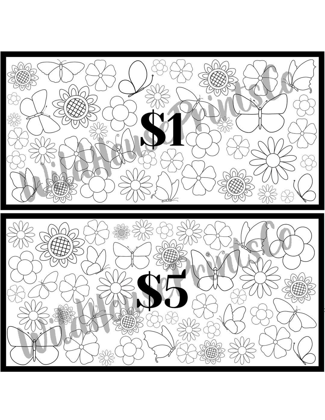 Dollar Savings Challenge Bundle Printable | 1 and 5 Dollar | for A6 ...