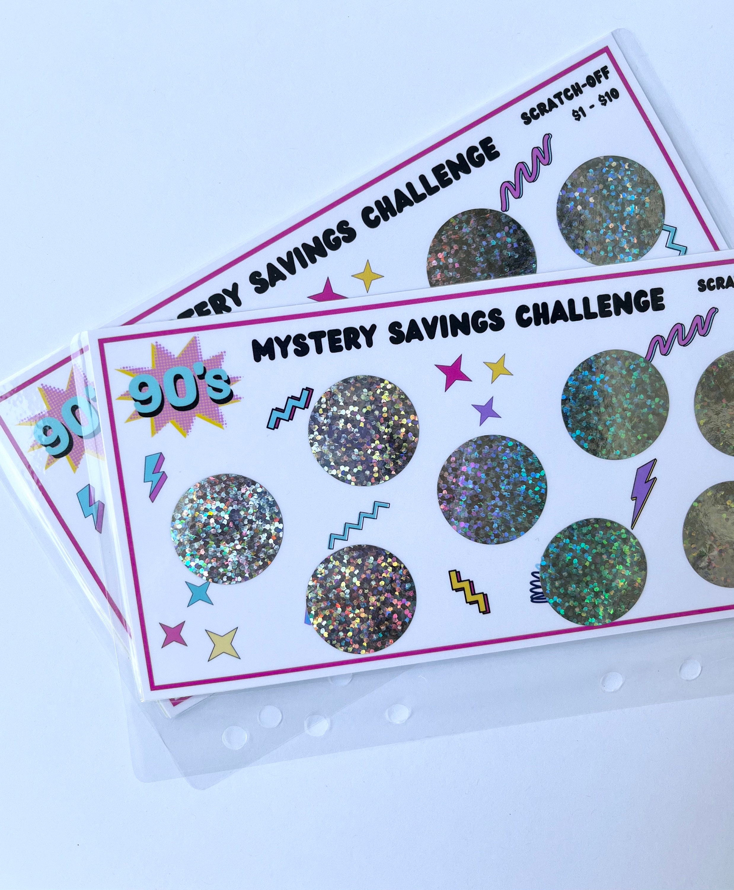90s Mystery Scratch off Savings Challenge A6 Size High or - Etsy