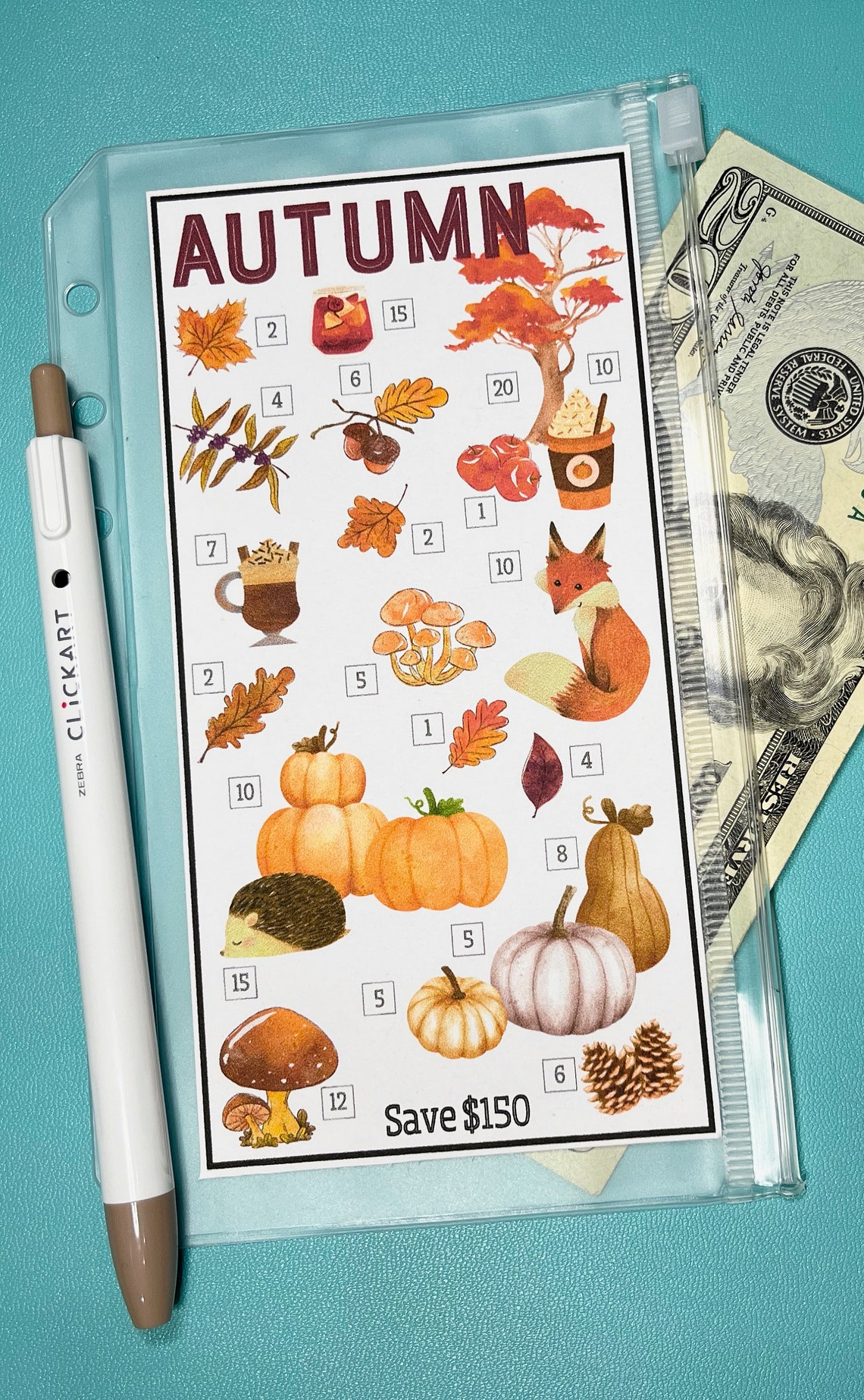 Seasons Savings Challenge Printable Bundle | 150 Dollar | for A6 Cash ...