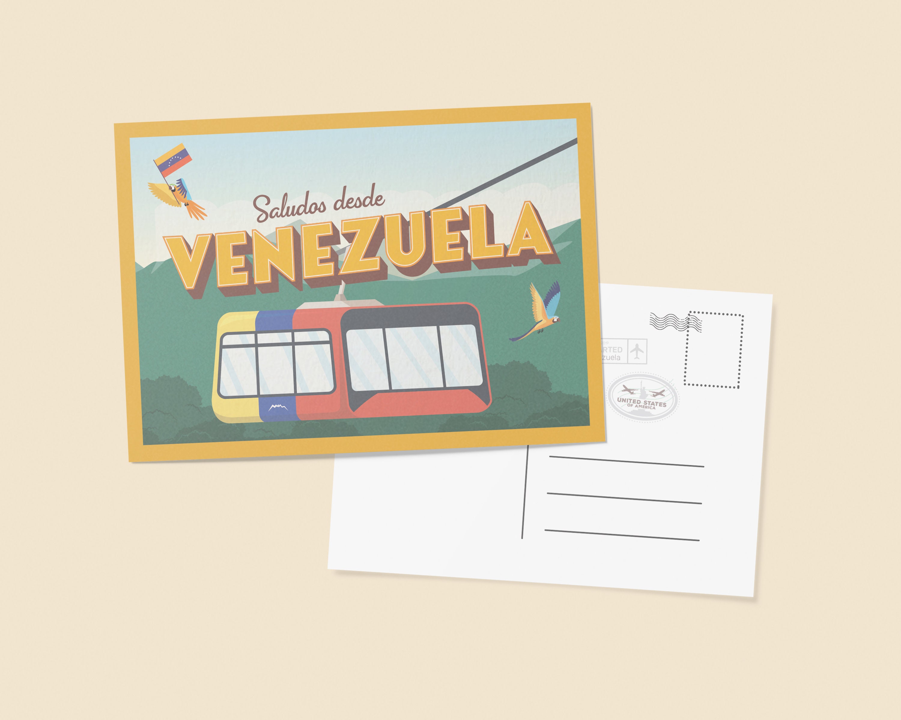 Venezuela Printable Postcard - Digital Postcard/digital Download - Etsy