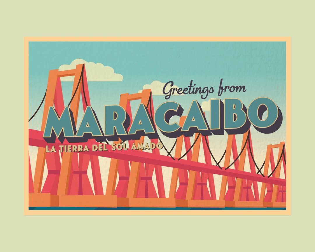 Maracaibo Printable Postcard - Digital Postcard/digital Download - Etsy