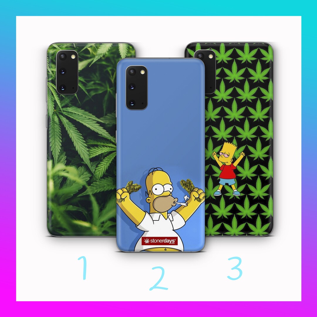 Cartoon Weed 9 for Samsung Galaxy S10 S20 S21 FE S22 S23 S24 Plus Ultra ...