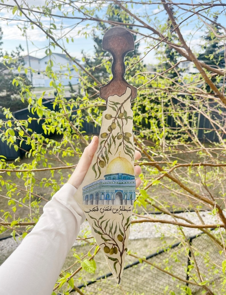 Acrylic Islamic Wall Art, Painting Palestine, Arabic Calligraphy, Dome ...