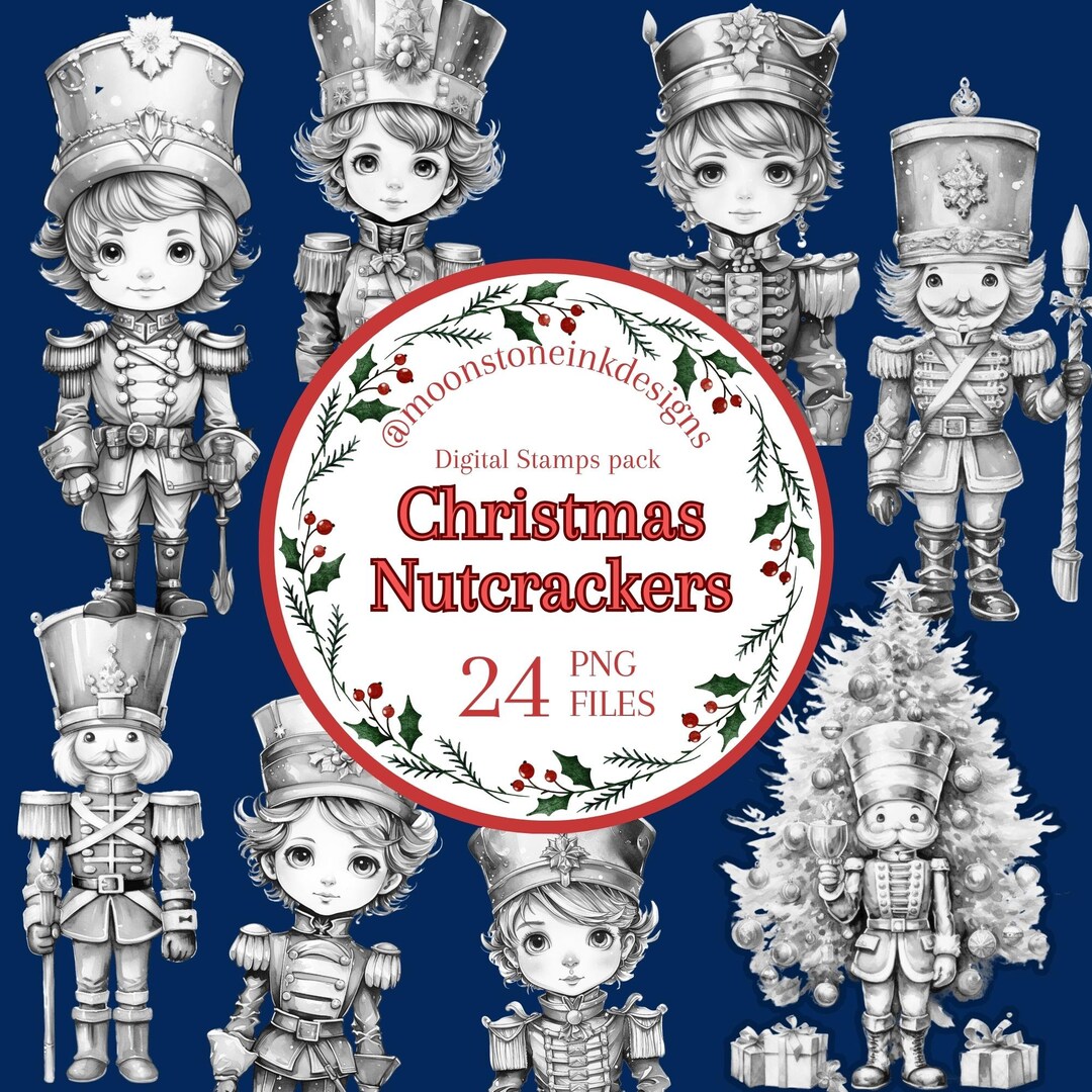 Christmas Nutcrackers Digital Stamps, Clipart, Junk Journal Images ...