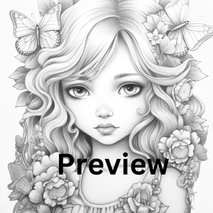 Little Flower Fairies Adult Coloring Pages, 20 Digital Downloads ...