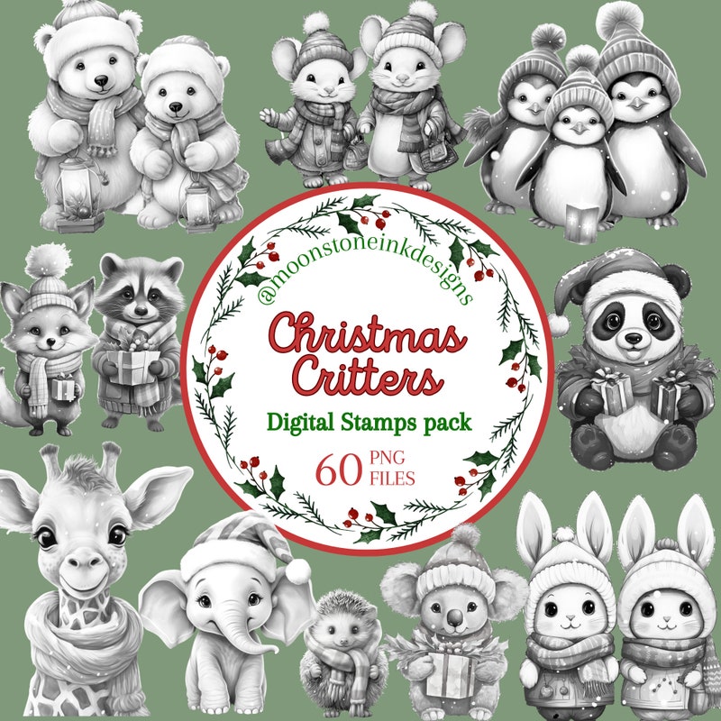 Christmas Digi Stamp - Etsy