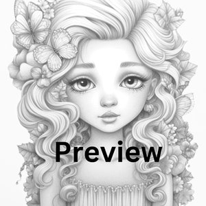 Little Flower Fairies Adult Coloring Pages, 20 Digital Downloads ...