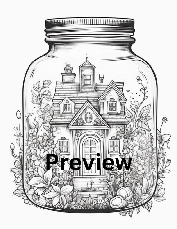 Mason Jar Coloring Pages