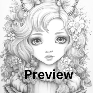 Little Flower Fairies Adult Coloring Pages, 20 Digital Downloads ...