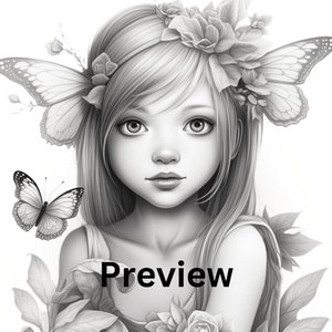 Cute Fairy Vol 2 Adult Coloring Page 10 Digital Download Beautiful ...